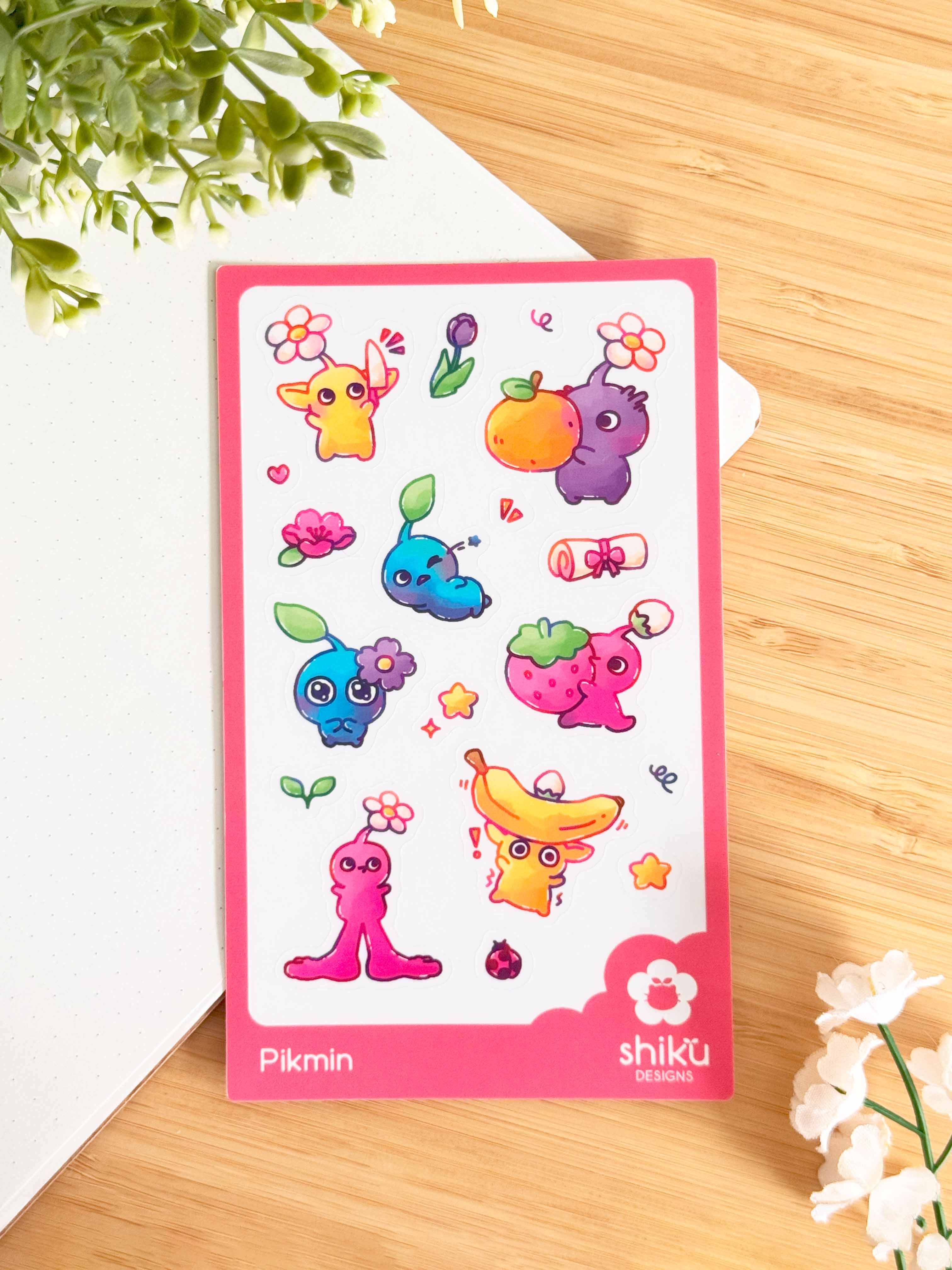 Pikmin Sticker Sheet – Shiku Designs