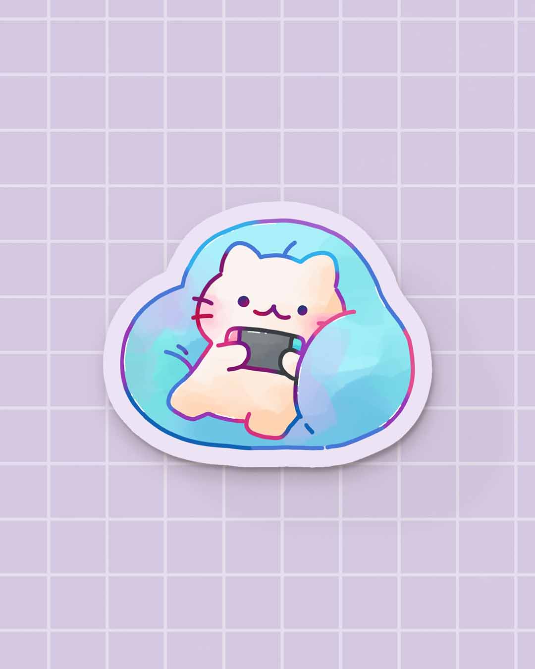 Gamer Cat Sticker – Shiku Designs