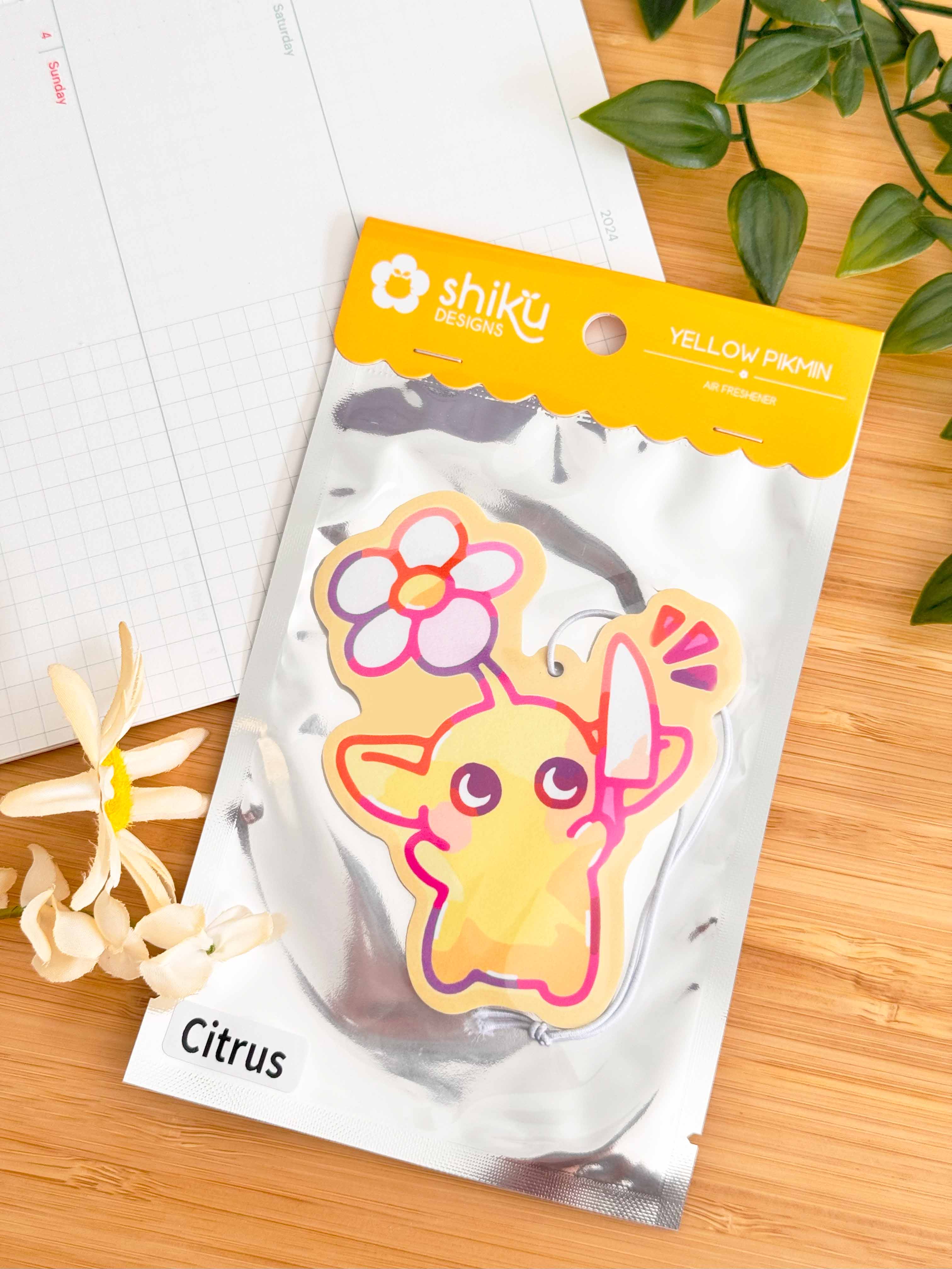 Yellow Pikmin Air Freshener – Shiku Designs